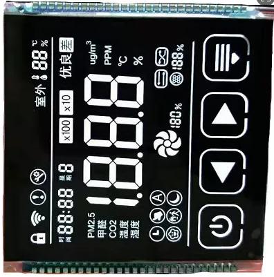 Quality Black VA LCD Display Panel 2 Digit LCD Display 8PIN FPC Connect 5V Supply for sale