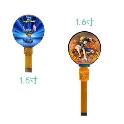 China Display LCD TFT redondo de pequeño tamaño con resolución 128x128 Interfaz SPI en venta