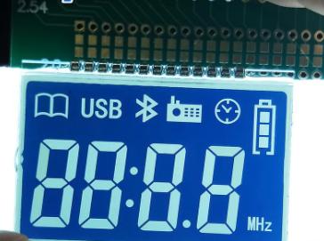 China Customized LCD Display HTN Negative 7 Segment LCD Display For Audio for sale