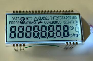 Cina Con retroilluminazione bianca schermo LCD personalizzato HTN Segmentato 28PIN Display LCD del contatore di energia in vendita