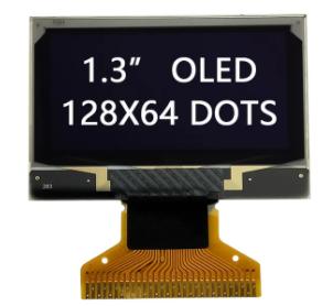 China Pantalla OLED de 1,3 pulgadas de alto contraste con resolución de 128x64 puntos y ángulo de visión de 160 ° SH1106 Display IC 30PIN Soldering FPC en venta