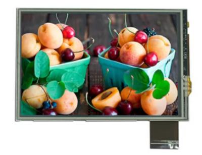 China 3.5 Inch High Brightness TFT LCD Screen with Resistive Touchscreen and 16/18/24 Bit RGB Interface for sale