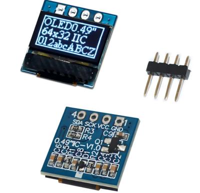 China 0.49 Inch Graphic OLED Display With SSD1315 Support and I2C Interface for Clear Monochrome Graphics for sale