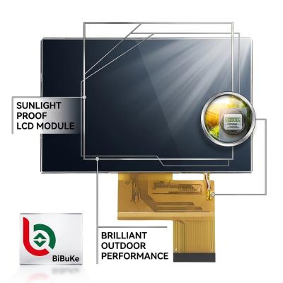 China 4.3-Inch High Brightness 1000nits TFT LCD Module with 480x272 Resolution for Outdoor Visibility for sale