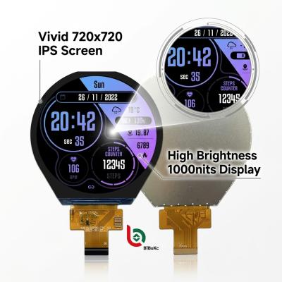 China 4-inch Round TFT LCD Display with 1000nits Brightness, 720x720 Resolution, and IPS All Viewing Angles for sale