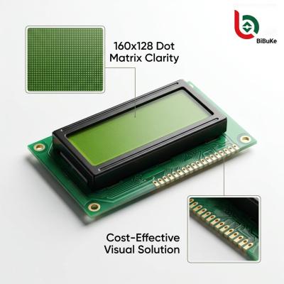 China Transflective Monochrome LCD Display 160X128 Dot Matrix LCD Screen for sale