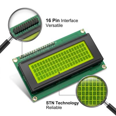 China STN Yellow Green Monochrome LCD Display Module 20x4 Character LCD Display with 16 Pin Interface for sale