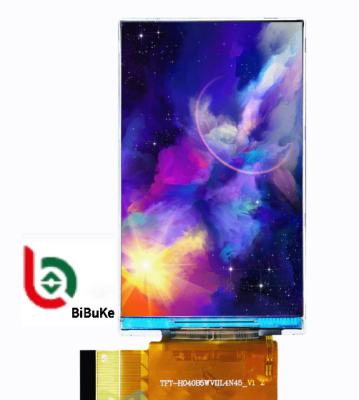 China 3.97 Inch 480x800 Resolution IPS TFT LCD Screen with SPI RGB 24 Bits Interface for sale