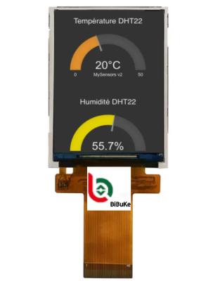 China 2.8 Inch 480x640 RGB Interface IPS TFT LCD Display Module with 260 cd/m2 Luminance for sale
