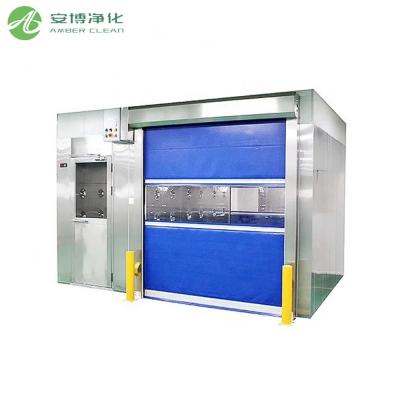 China Customized ULPA Advanced Filtration Automatic Rolling Door Cargo Air Shower for sale