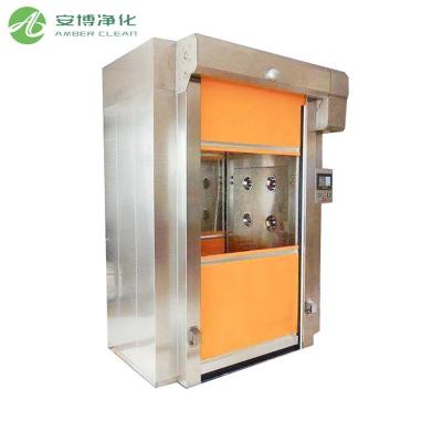 China Custom GMP Workshop HEPA Filter PVC Shutter Door SUS201 Cargo Air Shower for sale
