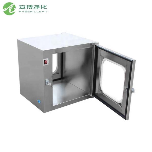 Stainless Steel Pass Box with UV Sterilization | Pharma & Laboratory Use
