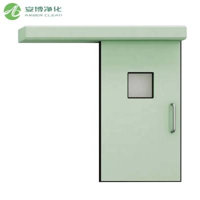China Radar Sensor Hospital Hermetically Sealed Sliding Door With Glass Window for sale