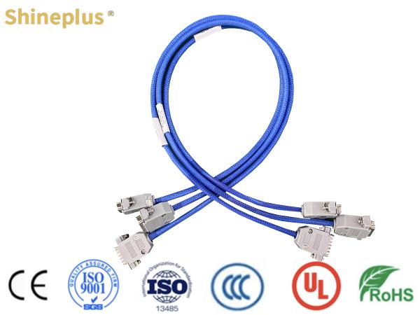 Quality IP67 19*26AWG DB26 Signal Industrial Wiring Harness 300V With Nylon Braided Mesh for sale