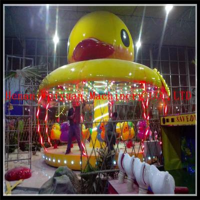 China Popular and beautiful amusement park ride yellow duck carousel for sale