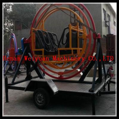 China newest gyroscope at low price/ rotating human gyroscope with trailer/outdoor human gyroscope for sale for sale