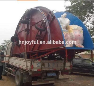 China 16 seats  fiberglass fairground kids small toy ride trailer merry go round kids carousel horses for sale