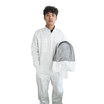 China Katoenen Imkerij Beschermende Kleding die Netto Overtrekken vuurvast maken Met een kap Te koop