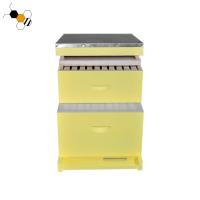 China 20mm Thickness Fir Painted Yellow Langstroth Bee Hive for sale