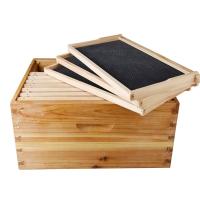 China 10 Frames Langstroth 2 Layers Complete Beehive Wax Coated For Beekeeping for sale