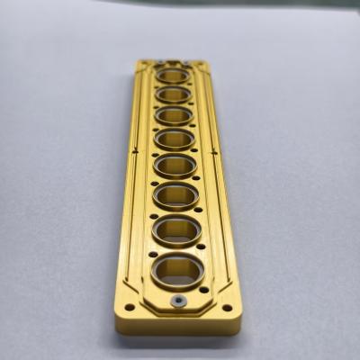 China High Purity 6061 Aluminum Alloy Precision Metal Parts Golden Anodized Finish for sale