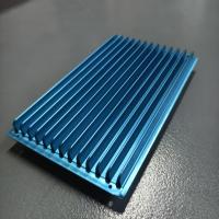Quality PCB Cooling Aluminum Extrusion Heat Sink Blue Anodized with Straight Fins for sale
