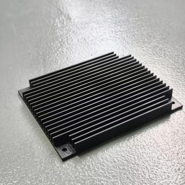 Quality Industrial Cooling Aluminum Black Anodized Heat Sink With Dense Straight Fins for sale