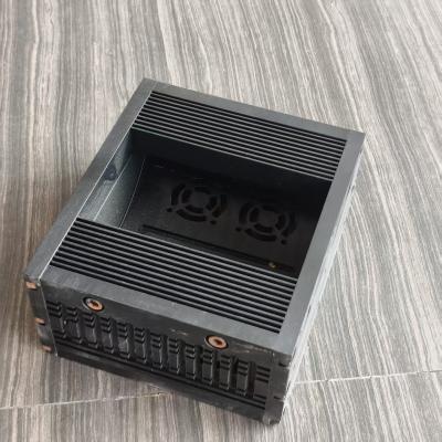 China Black Anodized Air Cooling Heatsink Chassis CNC Machined For Industrial Automation for sale
