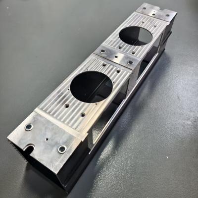 China Audio Amplifiers CNC Machined Metal Parts Black Anodized Aluminum Frame for sale