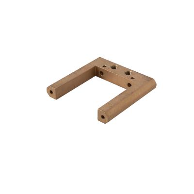 China High-Performance CNC Machined Metal Parts, Brass U-Bracket For Industrial Assembly for sale