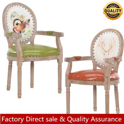 China Luxury wood arm chair for restaurant hotel vintage finish wood arm dining chair hot sale wedding chair for sale