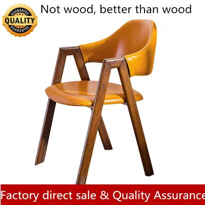 China A metal chair for restaurant metal chair modern dining chair new design wood-like metal chair cheap wholesale restuarant for sale