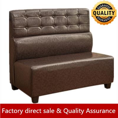 China Unique design brown leather booth seating durable booth restaurant fast food leather booth size color customer made sofa for sale