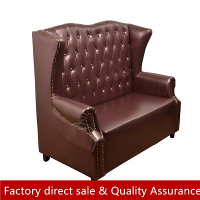 China Luxury crystal button booth sofa for hotel restaurant classical high back custom made sofa booth seating sofa leather for sale