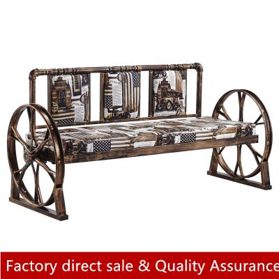 China Industrial loft style booth seating metal strong booth wheel base booth sofa custom made size color booth sofa restauran for sale