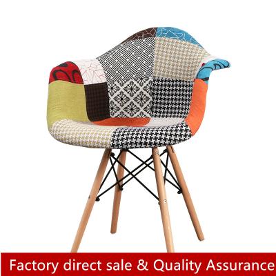 China Eames colorful fabric chair Eames arm dining chair stylish dining arm chair for restaurant hotel Eames fabric arm chair for sale