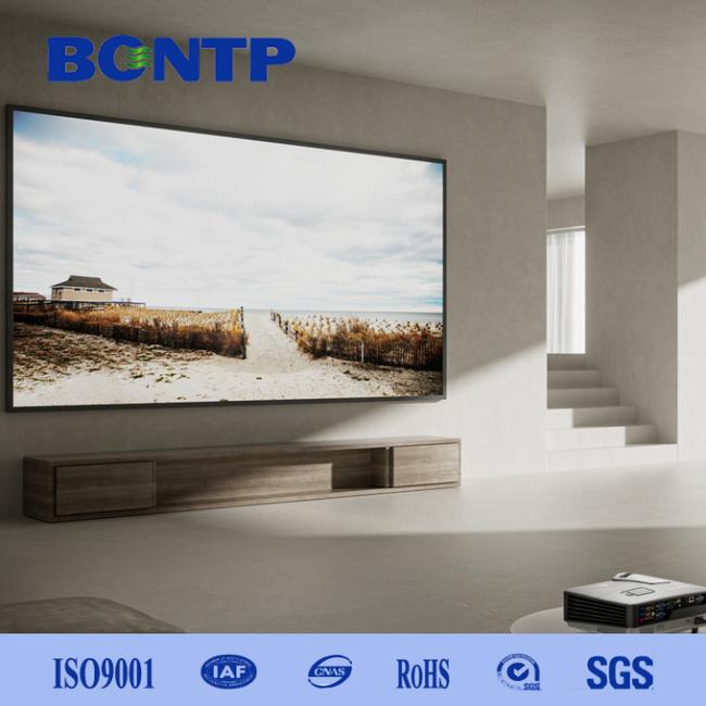 0.25mm White-Black Projection Film 16:9 Tab-Tensioned Motorized Screen 0
