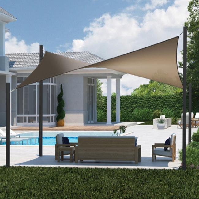 customized size Hdpe shade sail Waterproof Textil Sun Shade Sail Outdoor Pole Fabric Canopy Cloth nets 2
