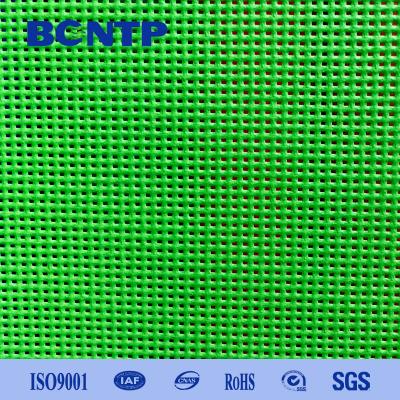 China Colourful heavy duty polyester mesh fabric PVC Coated Polyester Mesh Fabric B1 Flame Retardant for sale