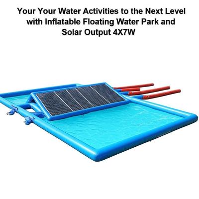 China Take Your Water Activities to the Next Level with Inflatable Floating Water Park and Solar Output 4X7W for sale