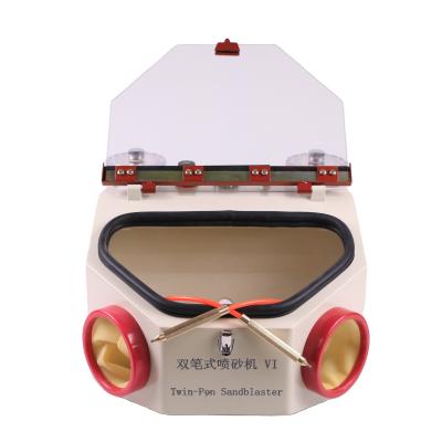 China LED Light Dental Sandblaster Two Pen Dental Lab Equipment Dental Sandblasting Machine for sale