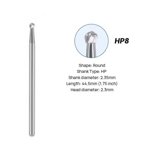 Quality Dental Lab Tungsten Carbide Burs 10pcs/Box Dental Round Carbide Burs For for sale