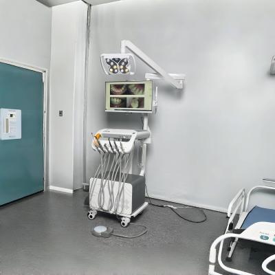 China Multifunktioneel tandheelkundige kliniek apparatuur tandheelkundige turbine lage geluid tandheelkundige trolley met luchtcompressor draagbare tandheelkundige eenheid Te koop