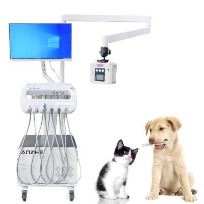 China Vet Medical New Portable Dental Device Mobile Dental Unit for Pets Luxury Dental Equipment Trolley Cart With X Ray for sale