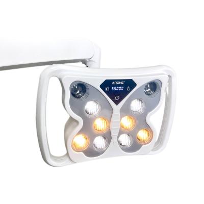 China Dental LED Operation Light Shadowless Lamp with Teeth Whitening Function 10 Bulbs Adjustable Dental Chair Light 12-24V OEM Available for sale