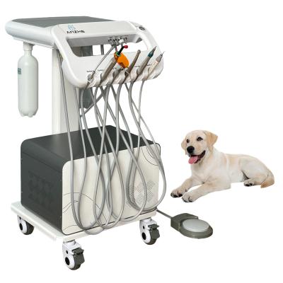 China 550W Mobile Dental Delivery Unit with 0.8Mpa Pressure and 38DB Noise Compact Dental Cart for Veterinary Use for sale