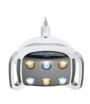 China 6 LED Dental Surgery Light Touch Screen Control Shadowless Oral Operation Lamp Adjustable Brightness Dental Chair LED Light for sale