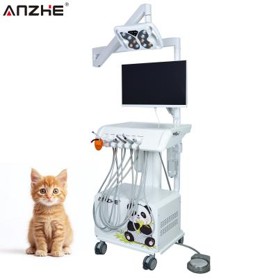 China Veterinary Dental Treatment Unit All-in-One System with HD Intraoral Camera LED Butterfly Lamp and Windows Control System for Animal Hospitals for sale