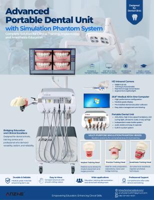 China Portable Dental Training Unit with 23.8 Inch All in One Computer HD Intraoral Camera Phantom Head for Implant Anesthesia and Dental Education for sale