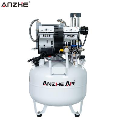 China Medical Grade Oil Free Dental Air Compressor With Dryer 32L Silent Air Compressor For Dental Clinic Dental Chair Equipment for sale
